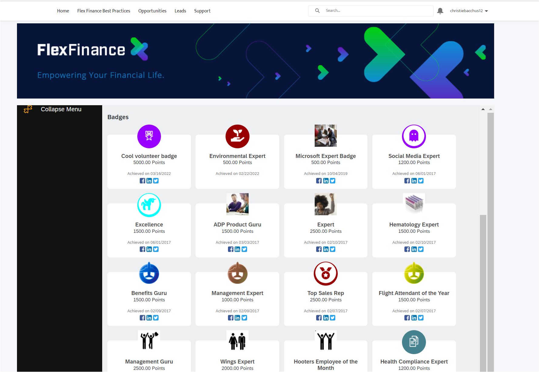 custom gamification badges within salesforce view