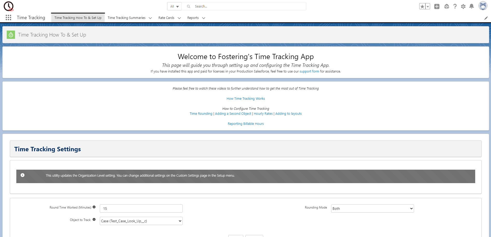 Time Tracking - 100% Native to Salesforce