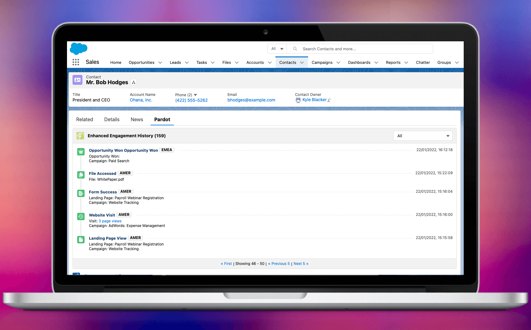 Enhanced Engagement History
