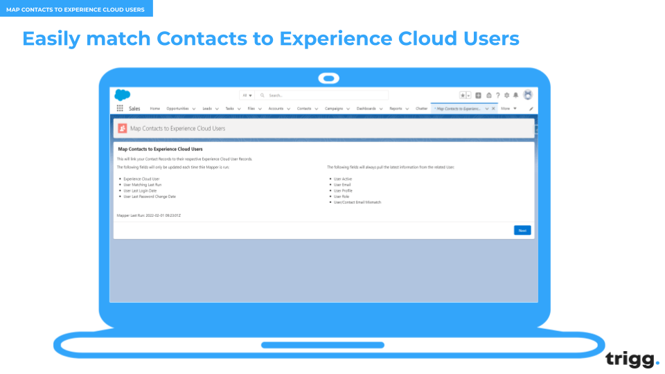 easily match contacts to experience cloud users