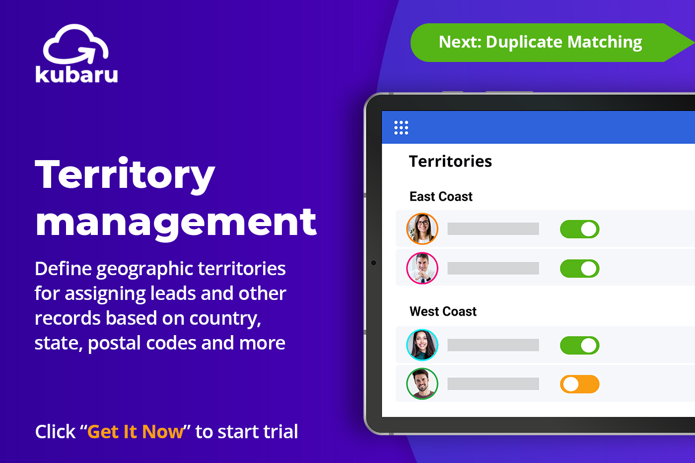 assign leads based on geographic territories