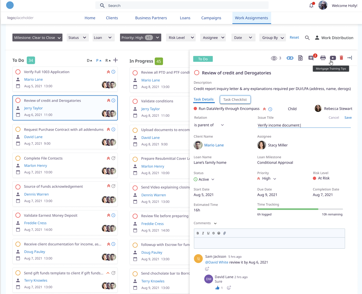 mortgage workflow management