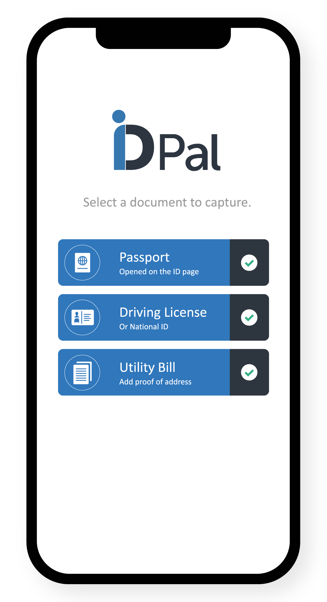 share a link via email or sms to download the id pal app