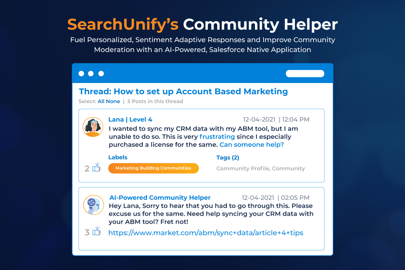 searchunify s community helper