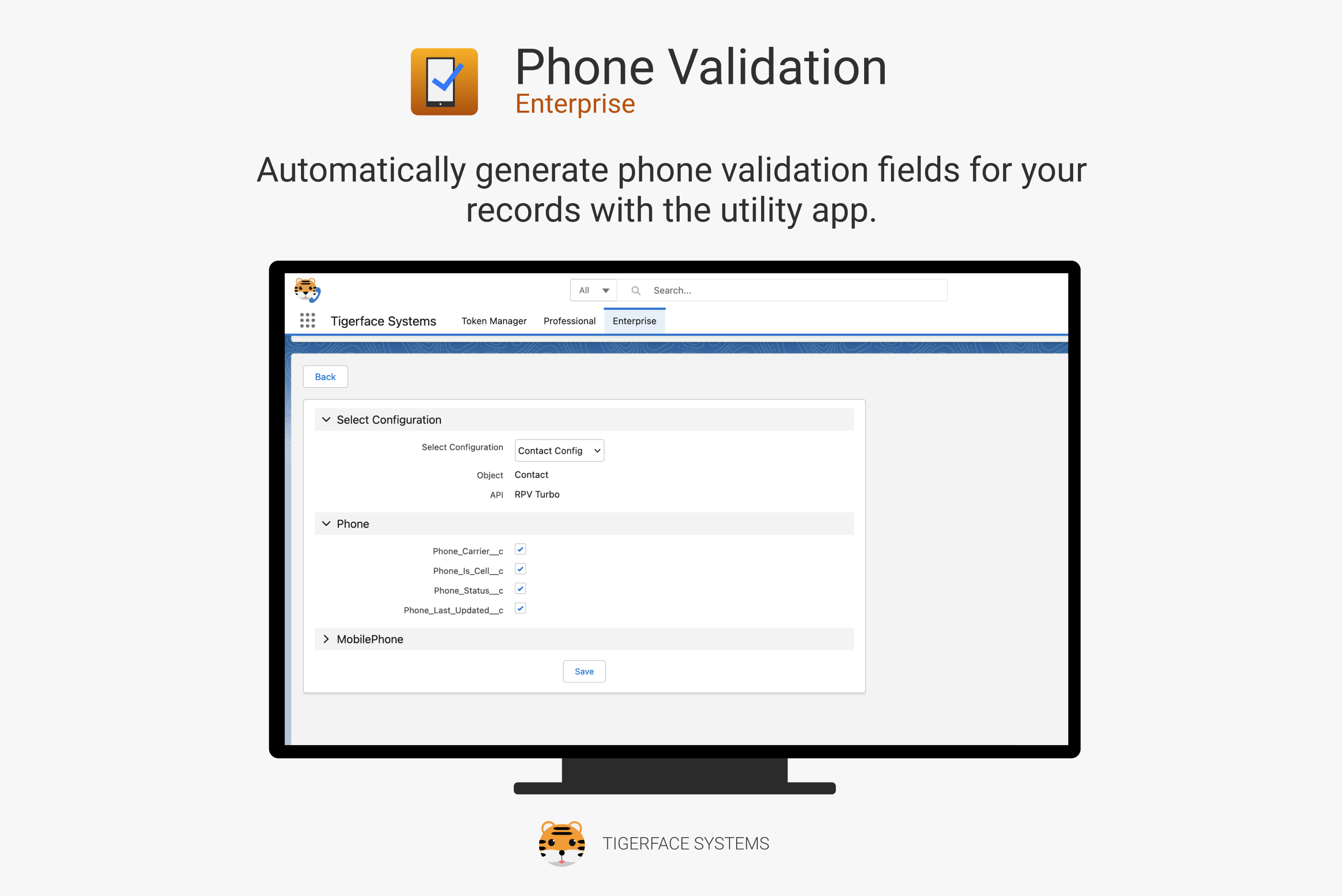 phone validation field generator for enterprise edition