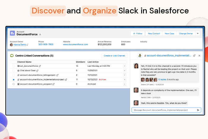 replace chatter with embedded slack component
