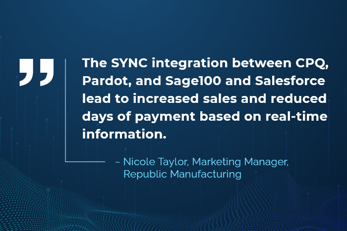 customer quote of sync integration 1