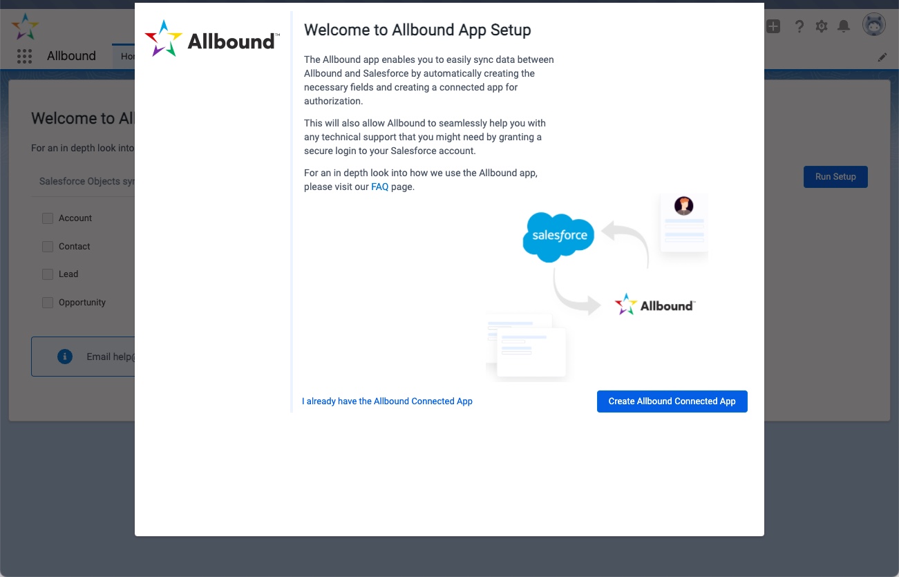 allbound app splash screen