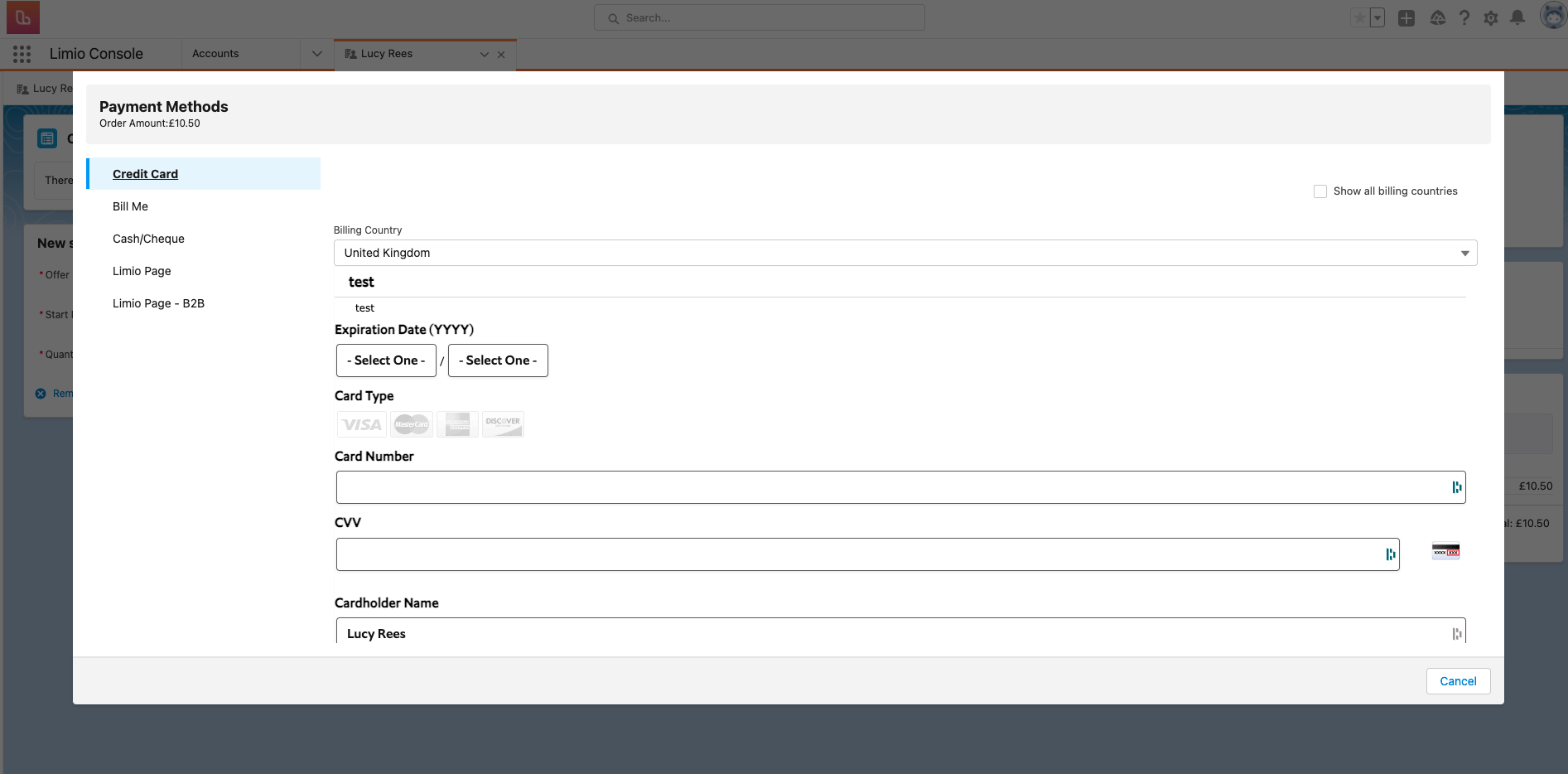 pay with different payment methods like credit card
