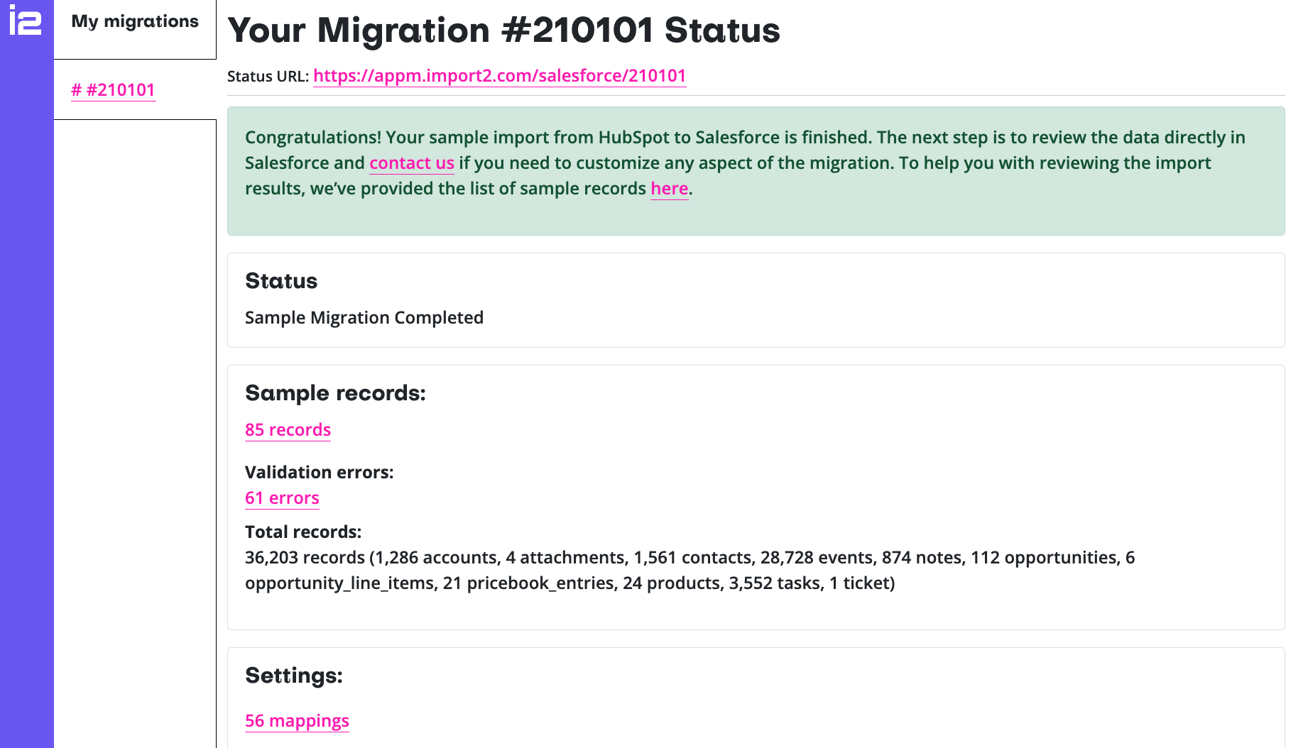 migration dashboard to track and manage in real time