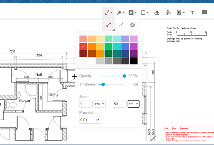 set accurate scales for precision measuring against scale drawings