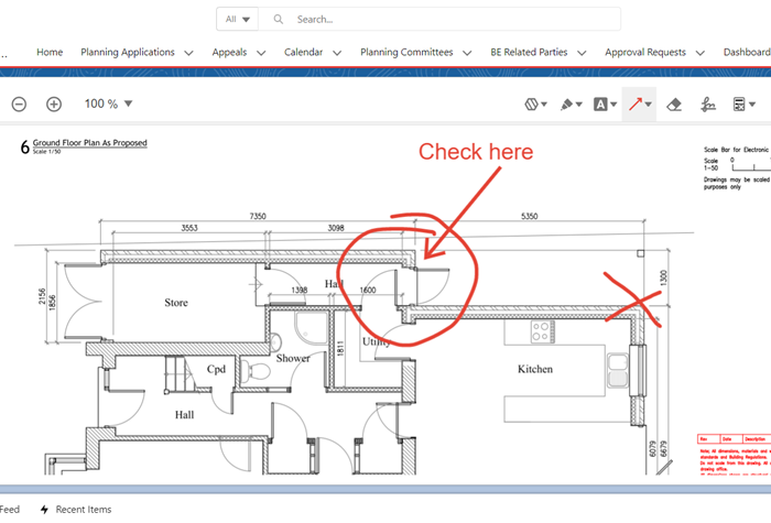 mark up images with text lines and stamps