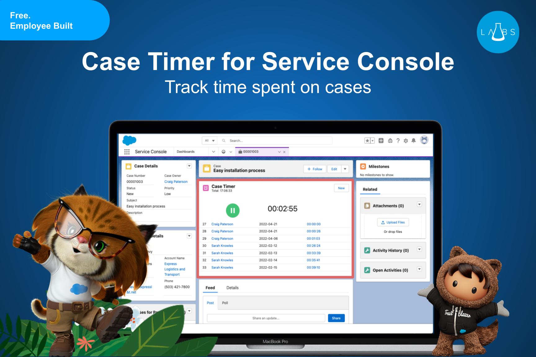 add to your case page layout to start recording time