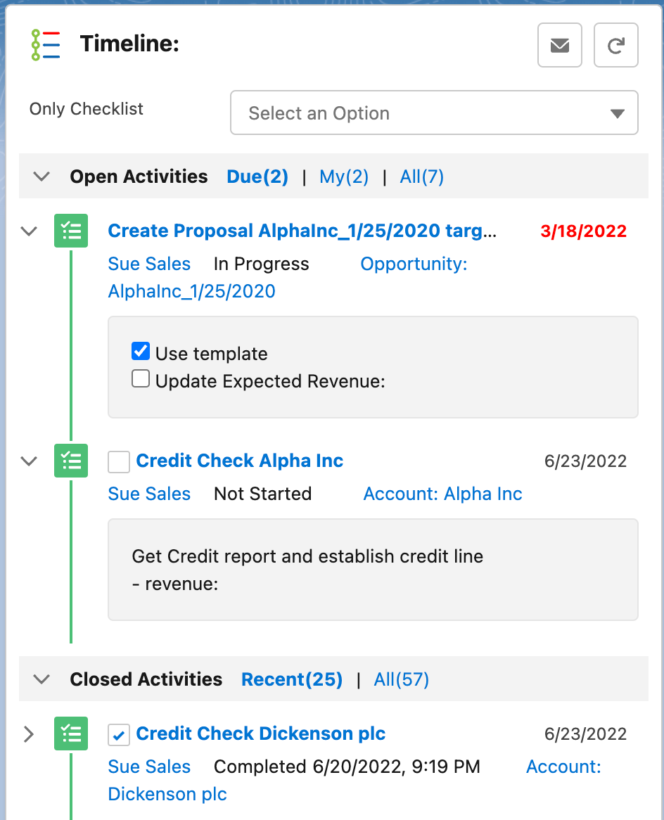 improved timeline with micro tasks sub tasks