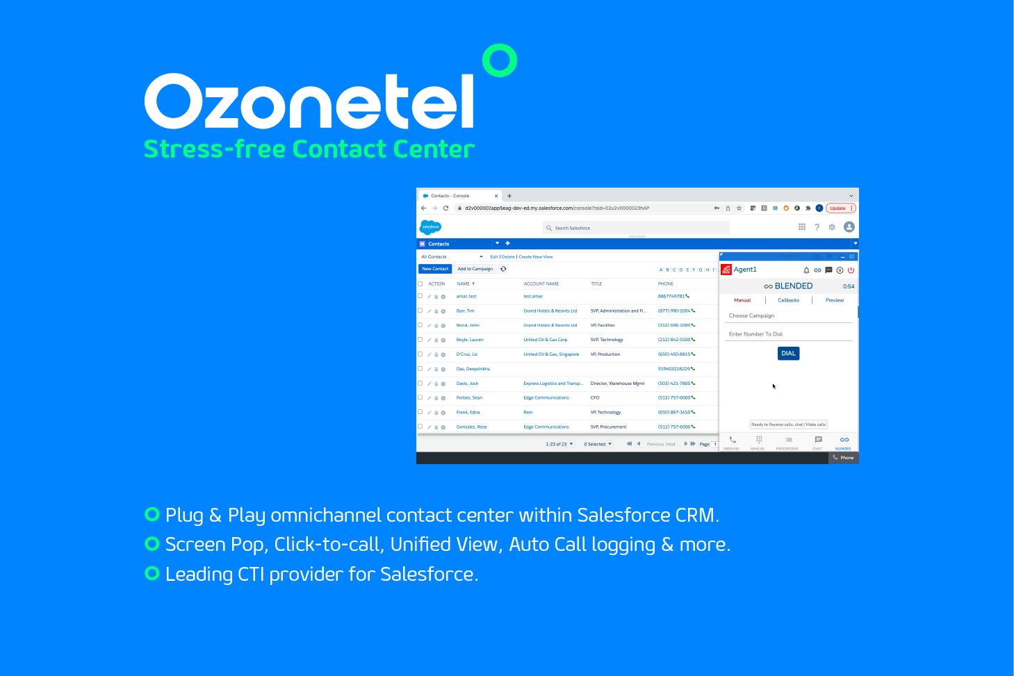 ozonetel omnichannel cti dialer ivr acd contact center