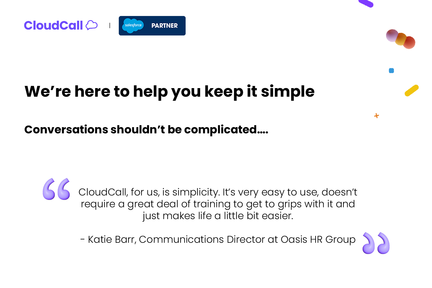 we re here to help you keep it simple