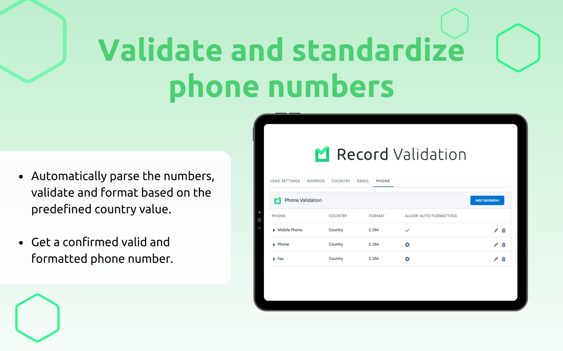 validate and standardize phone numbers from all over the world