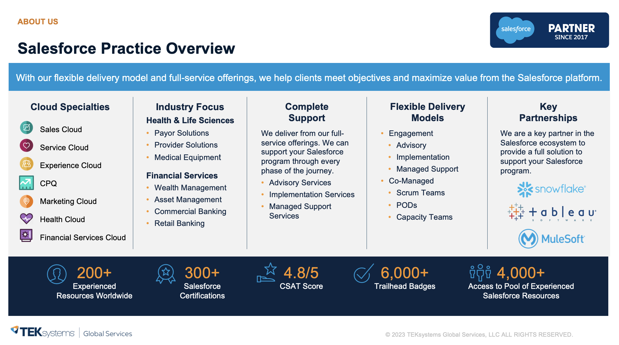 our salesforce practice overview