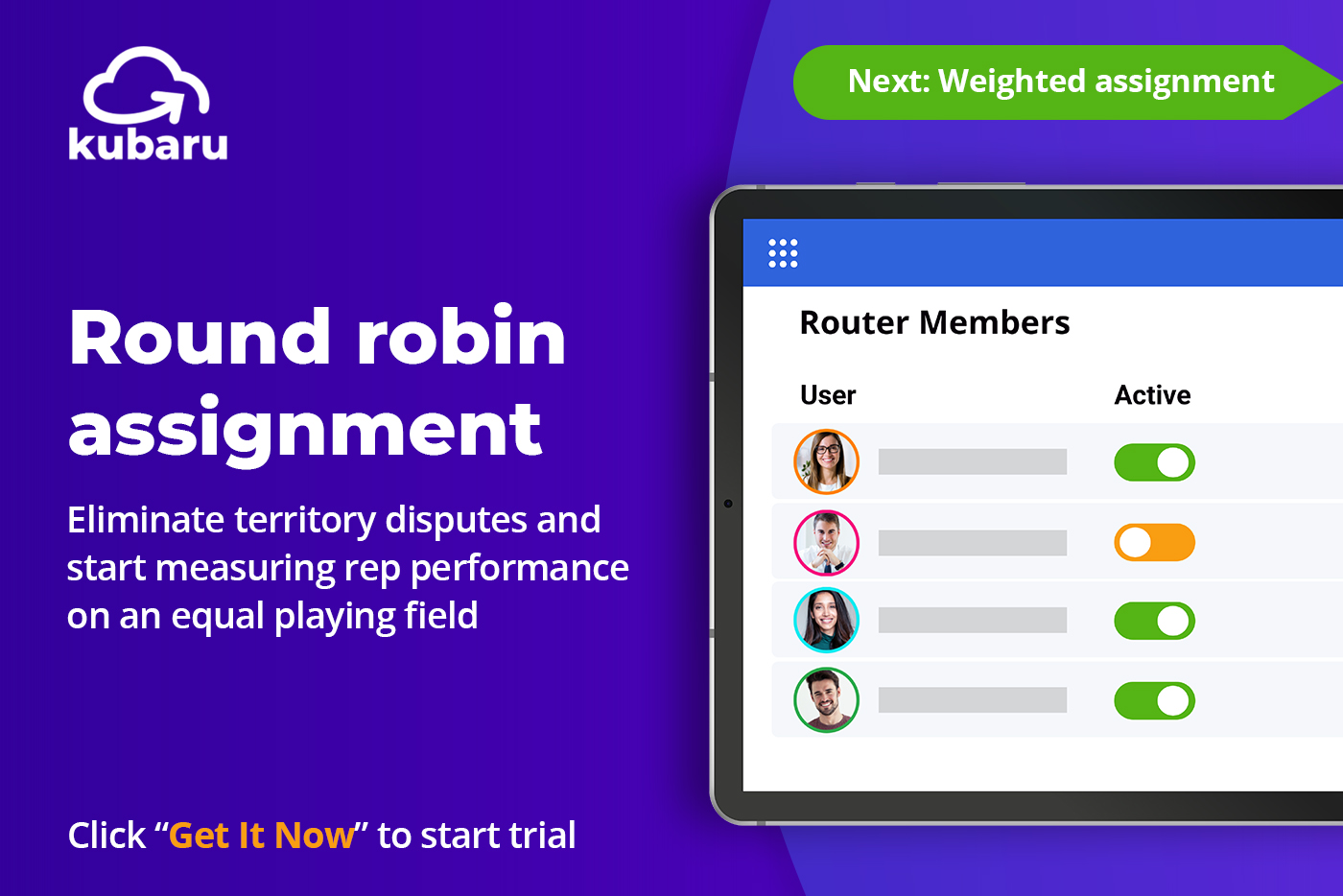 use round robin assignment to distribute leads evenly