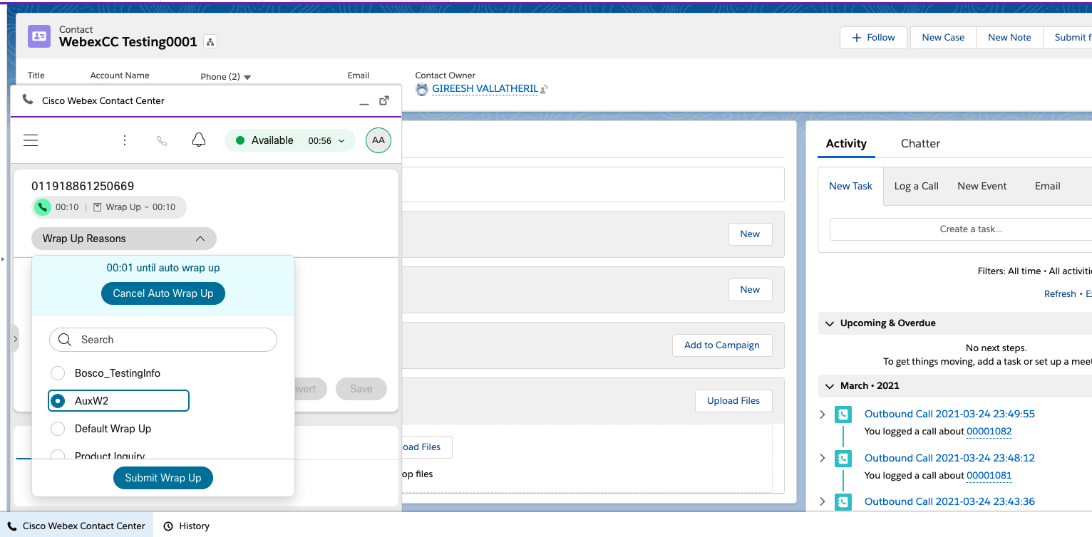 Webex Contact Center for Salesforce