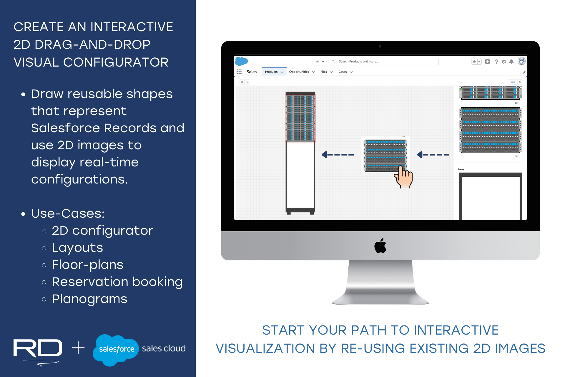 use 2d images to create a drag and drop visual configurator floor plans planograms and layouts