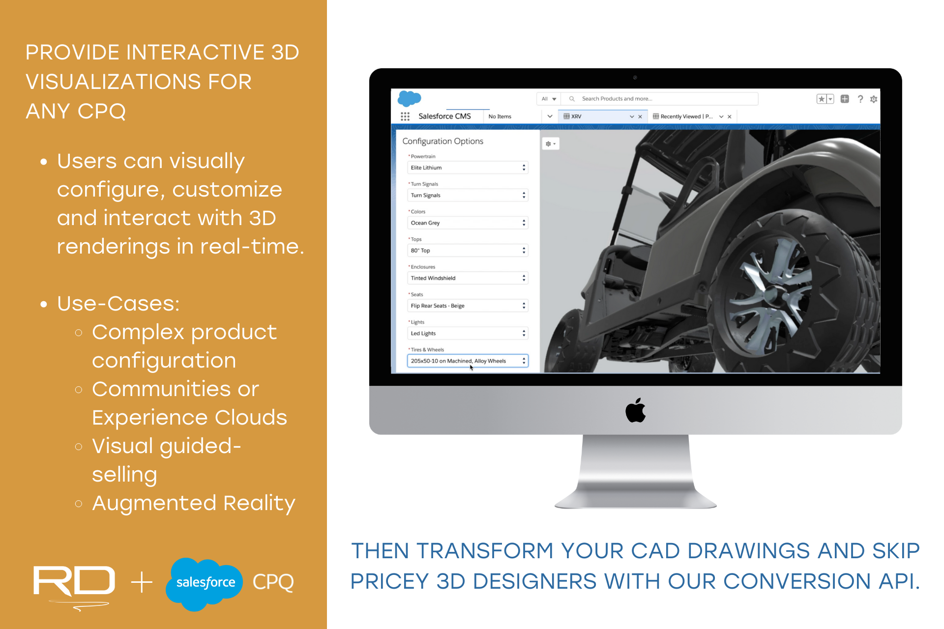 interactive 3d visual configurator for cpq b2b commerce and sales cloud for visual guided selling