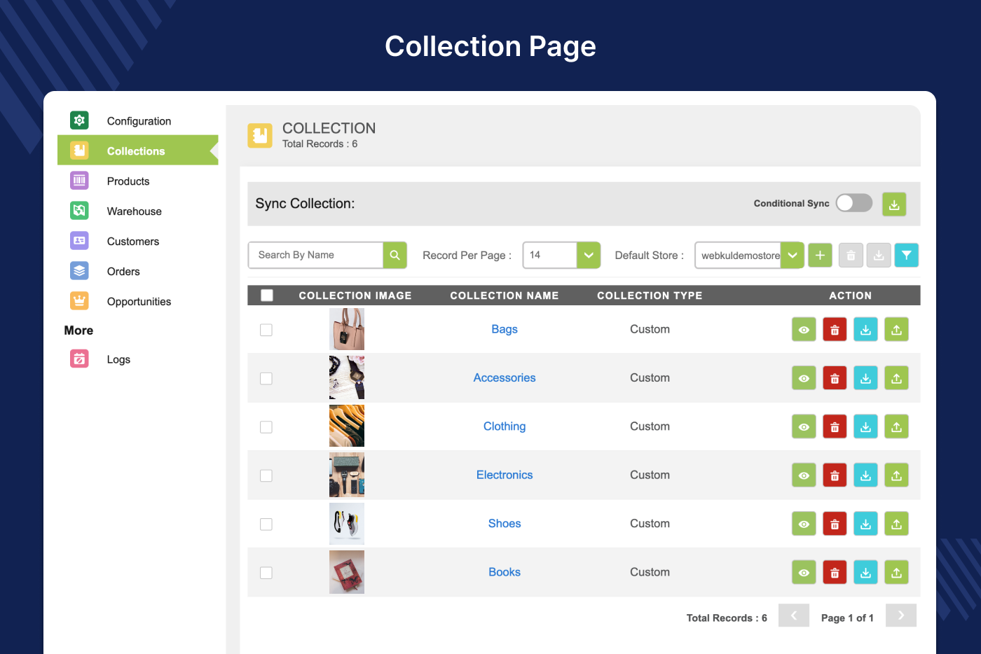 collections page