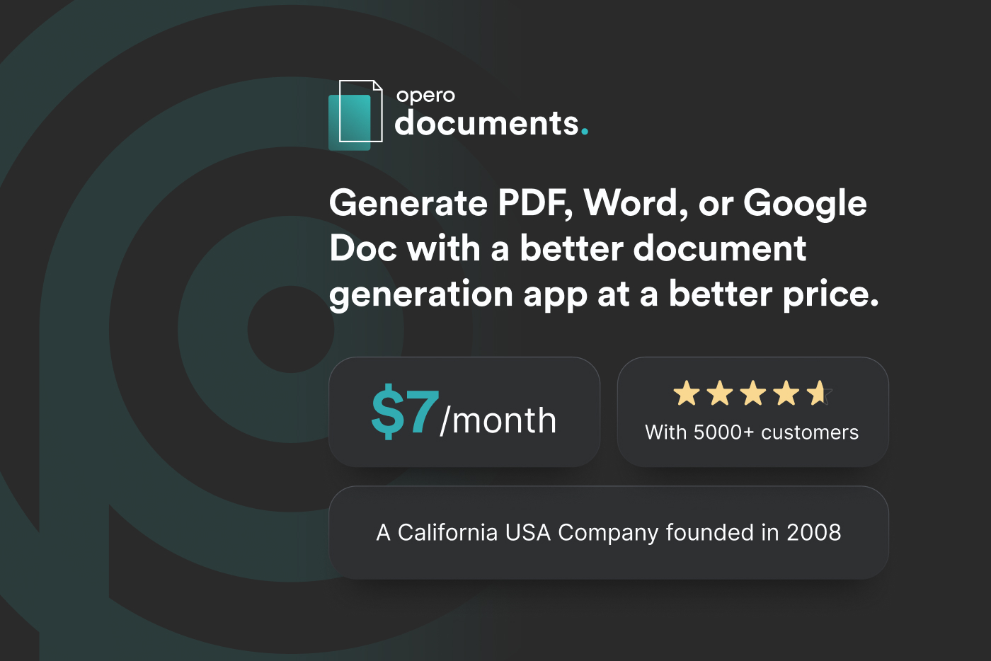opero documents automatic document generation from your data
