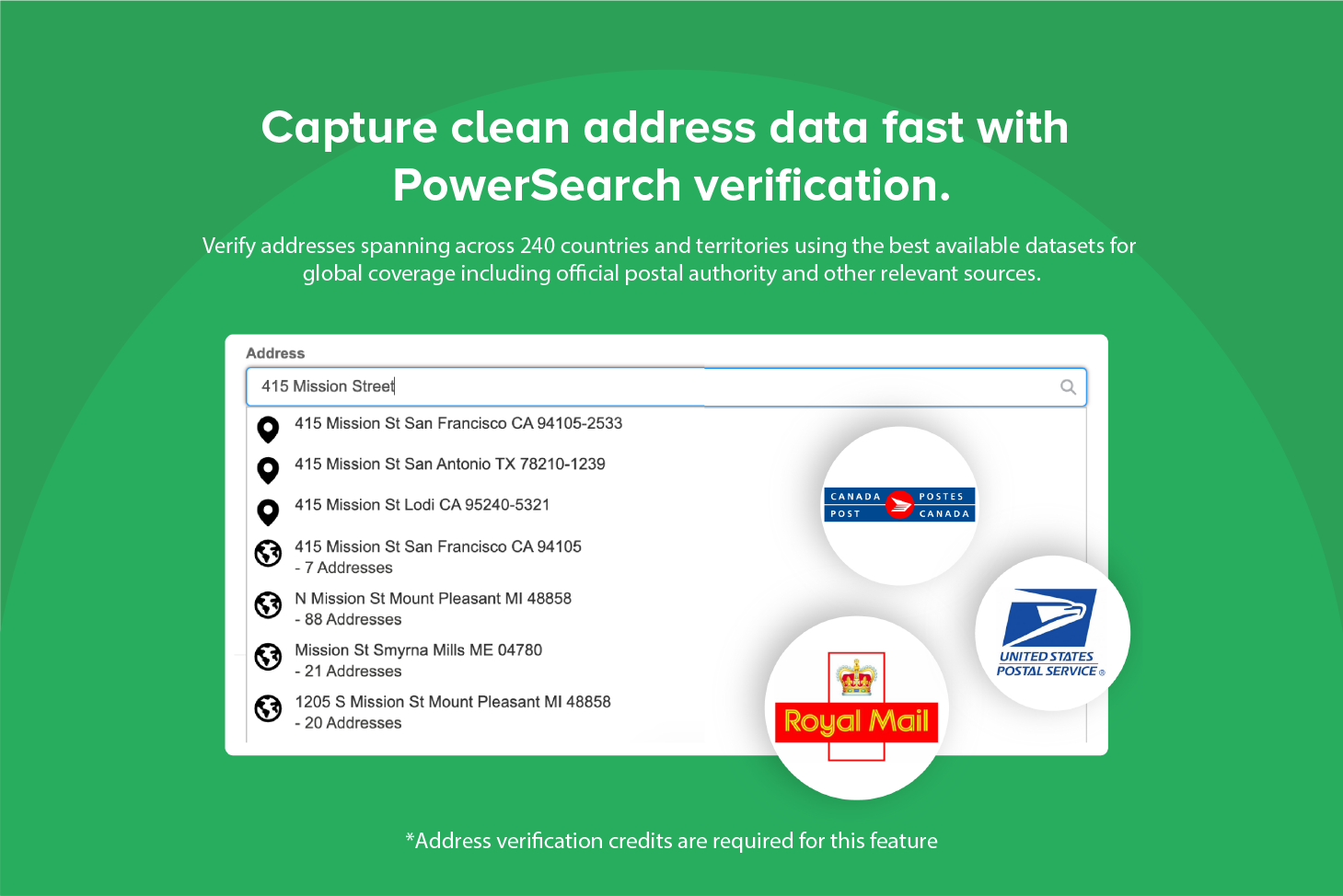 capture clean address data fast with powersearch verification