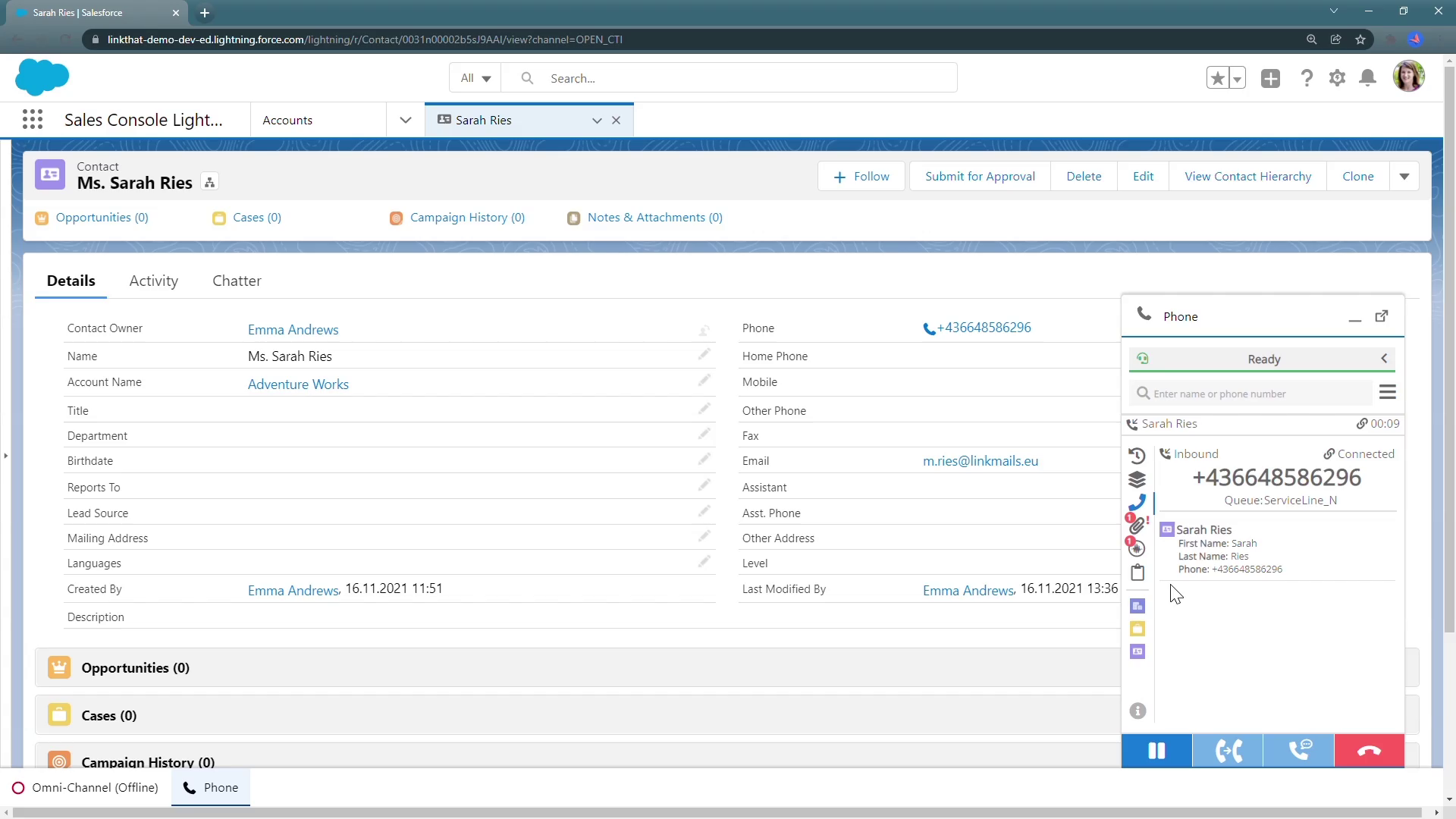 all information call control elements right within salesforce the link ...