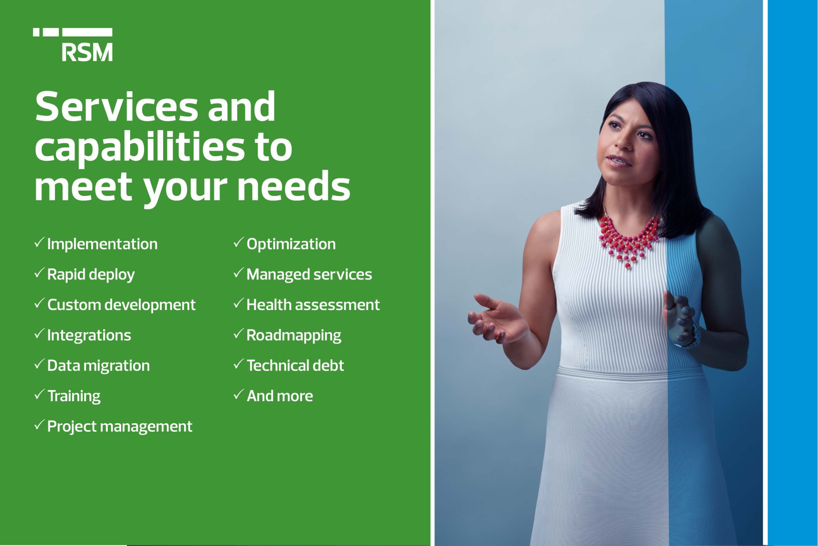 rsm provides a range of services to meet all your needs