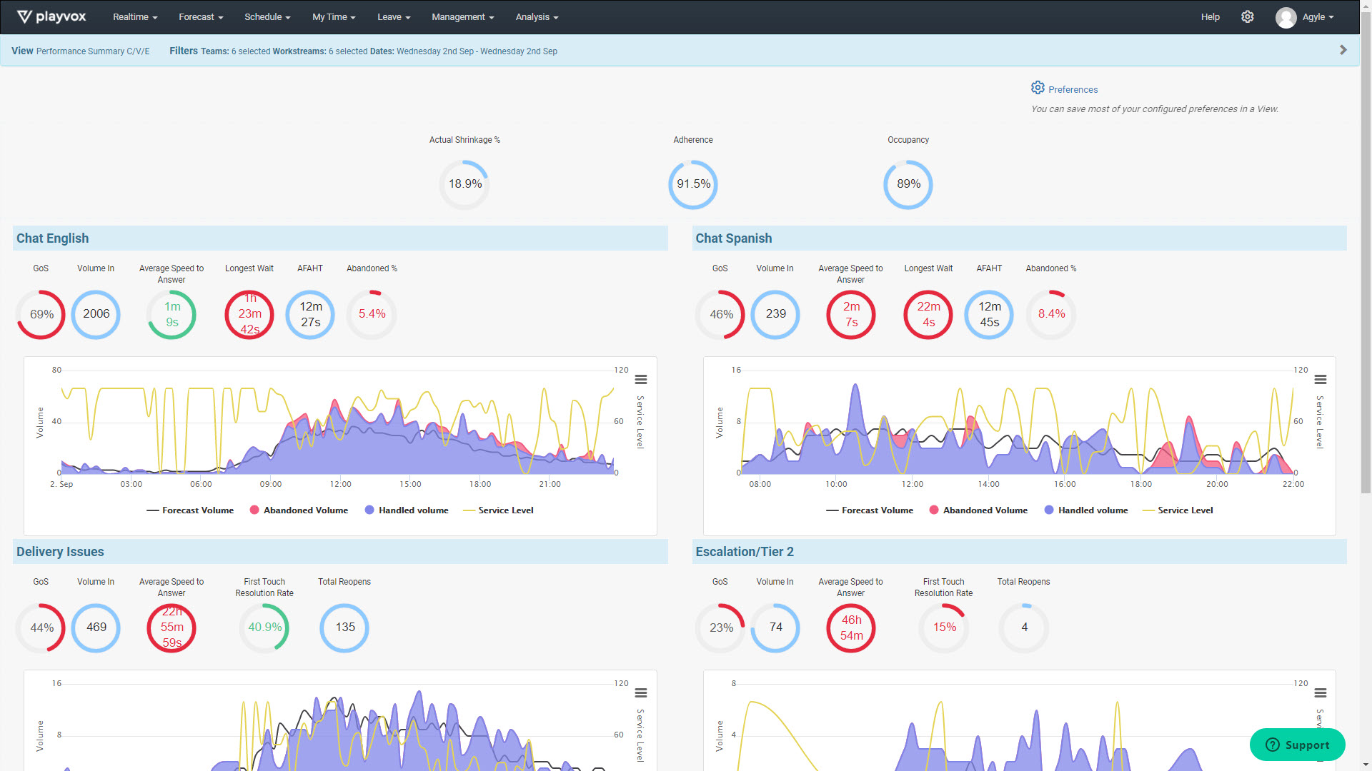 playvox wfm real time performance summary