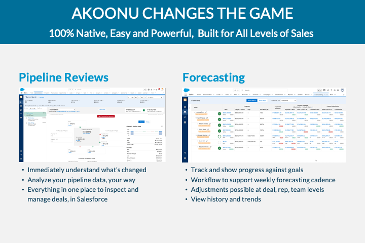 akoonu pipeline reviews and forecasting
