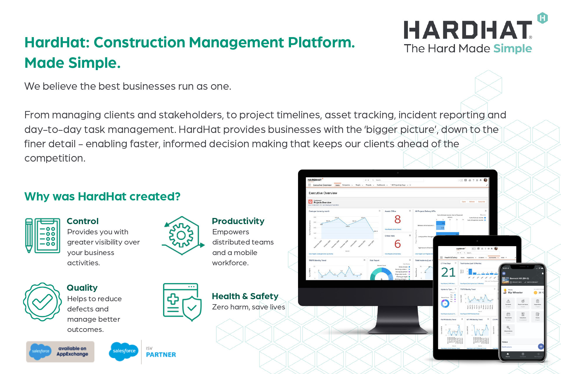 hardhat a construction management platform 100 % native on salesforce