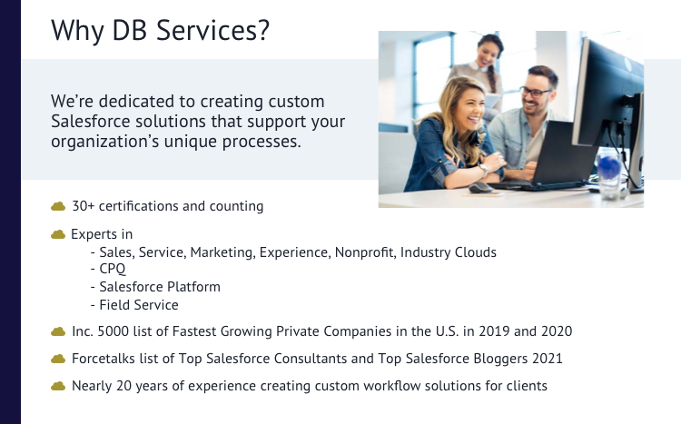 we re dedicated to creating custom salesforce solutions that support ...