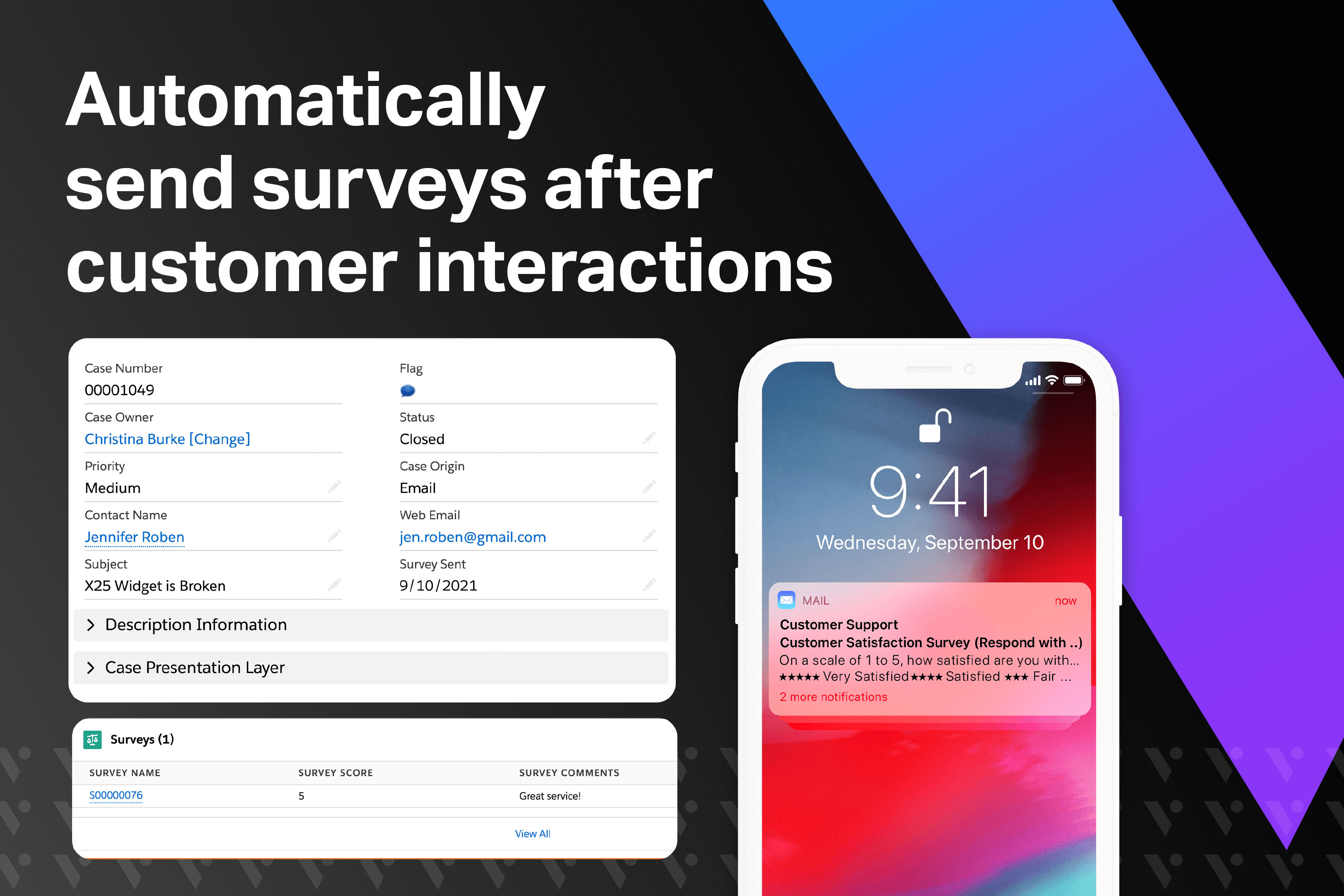 automatically send surveys after customer interactions