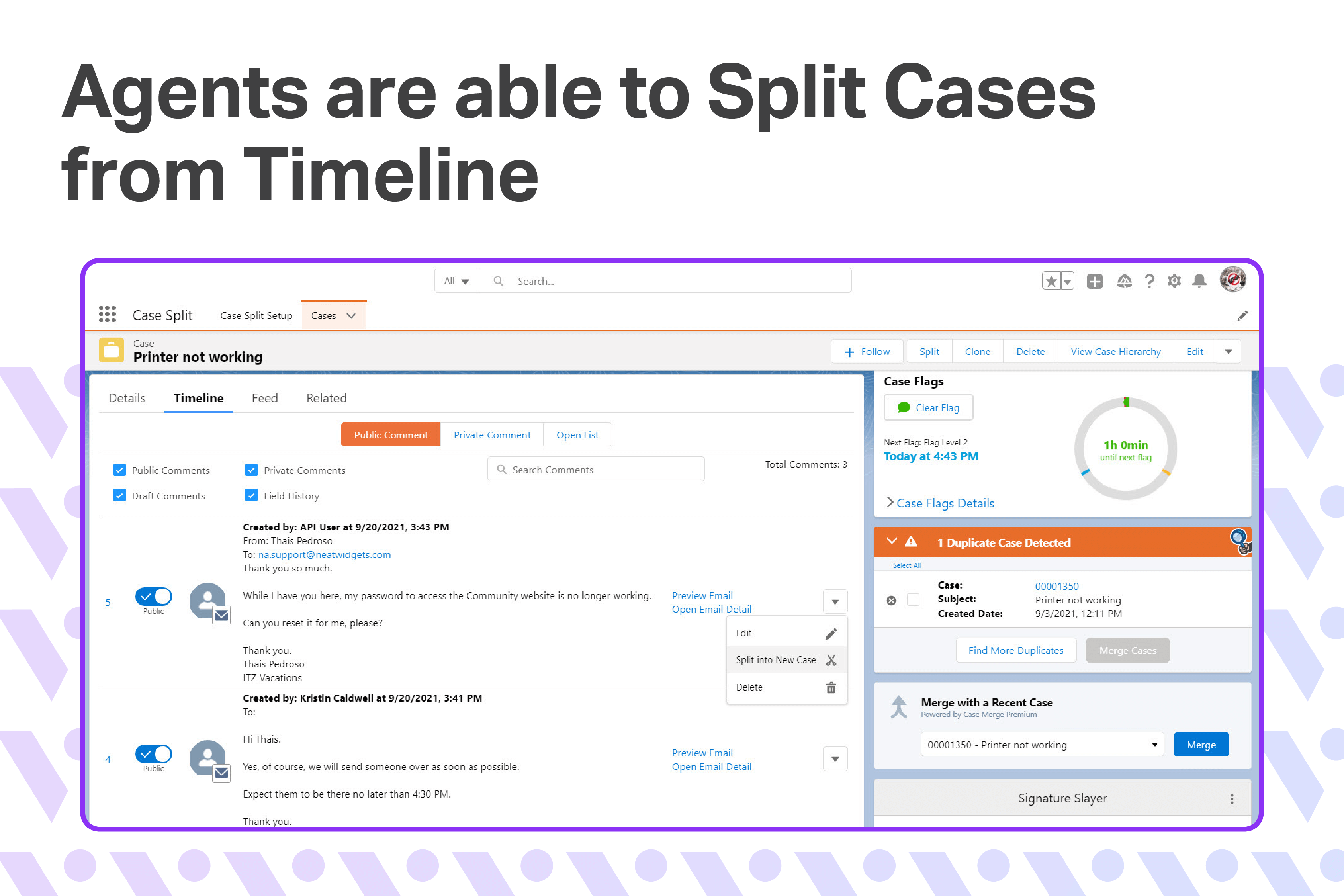 Case Split: Resolve Cases Efficiently