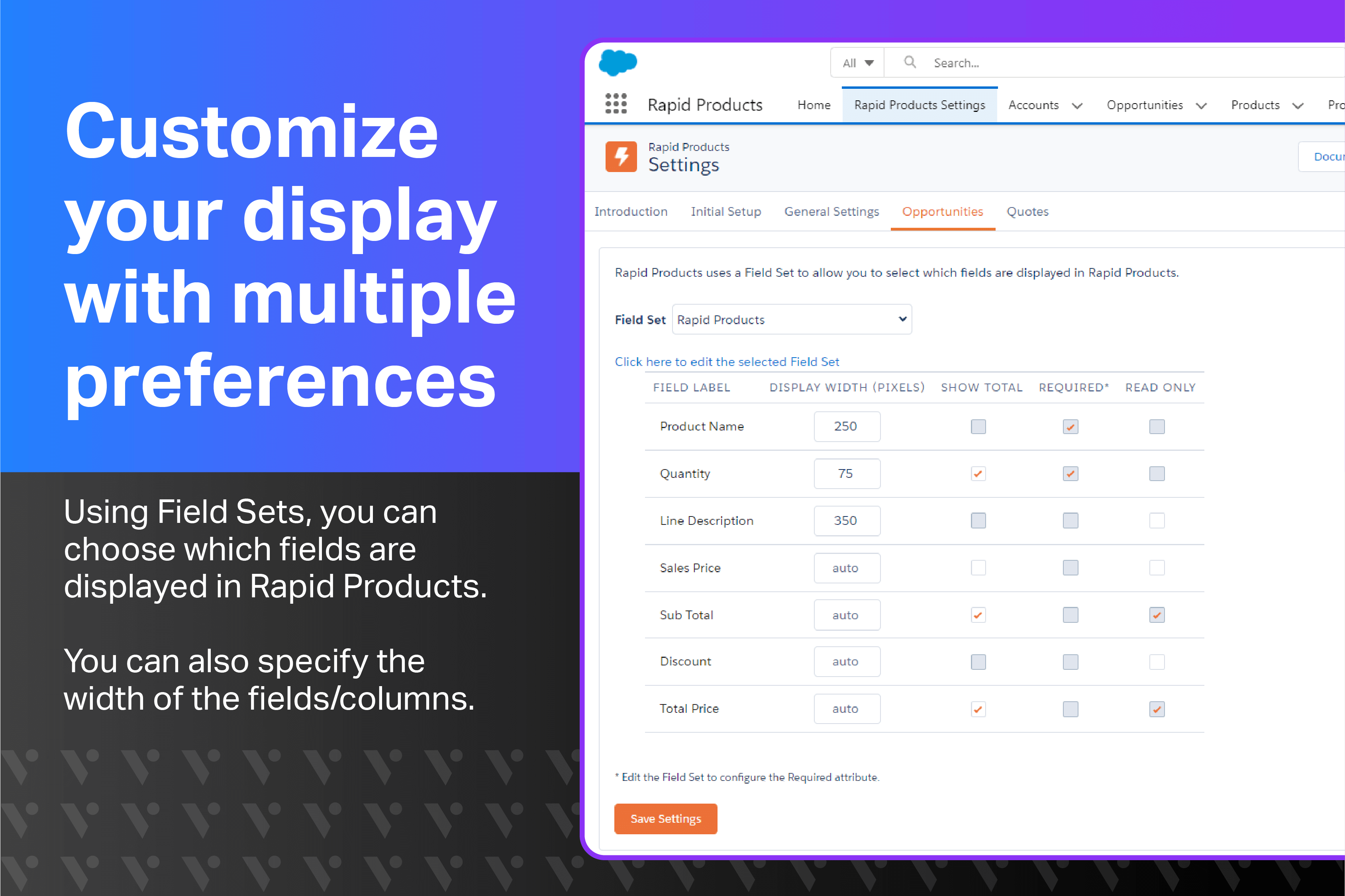 customize your display with multiple preferences