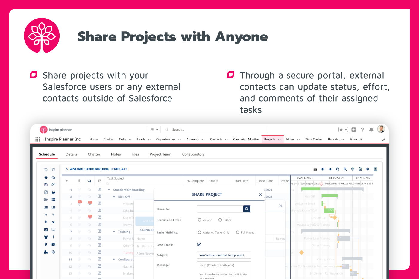 share projects with anyone