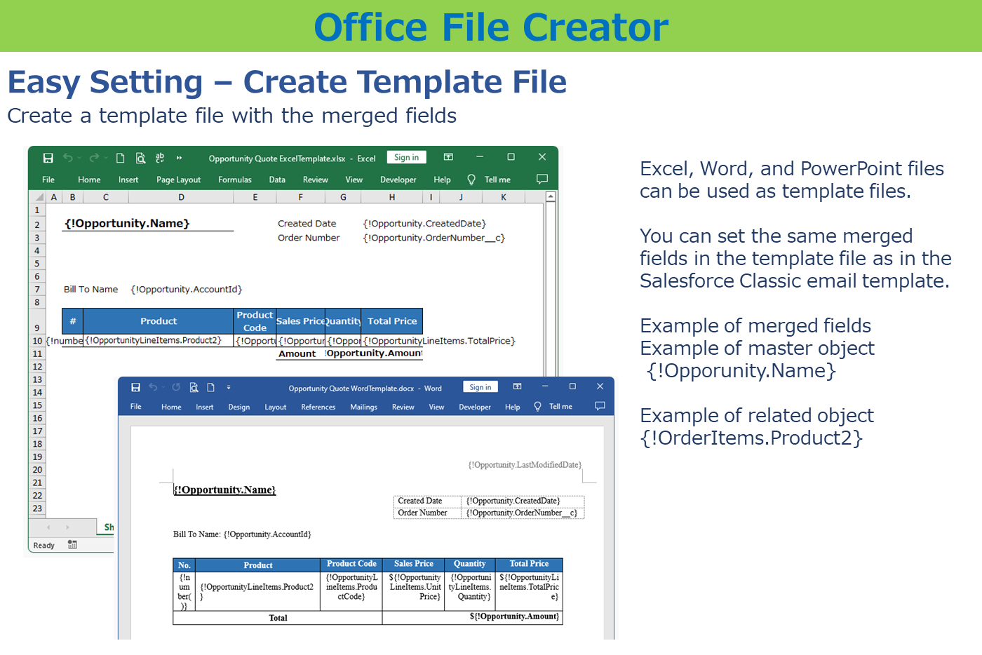 office file creator salesforce document generation