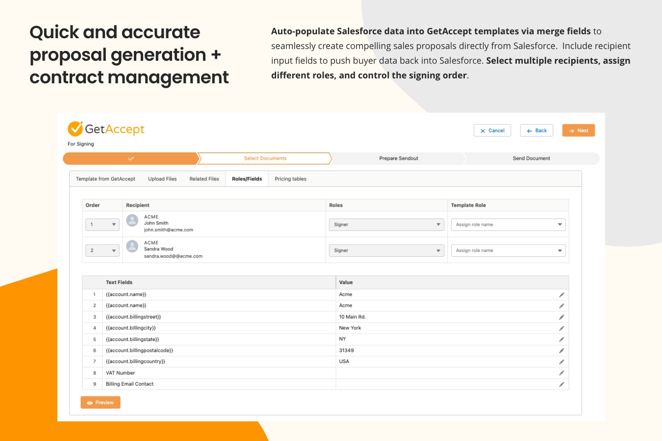 quick and accurate proposal generation contract management