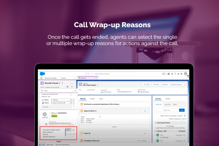 call wrap up reasons
