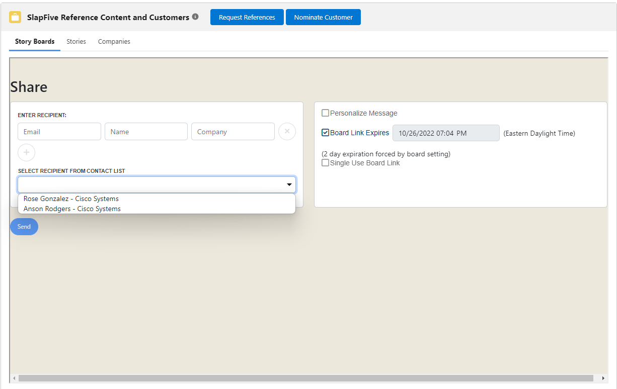 sales reps can share customer content with contact roles with secured viewing controls