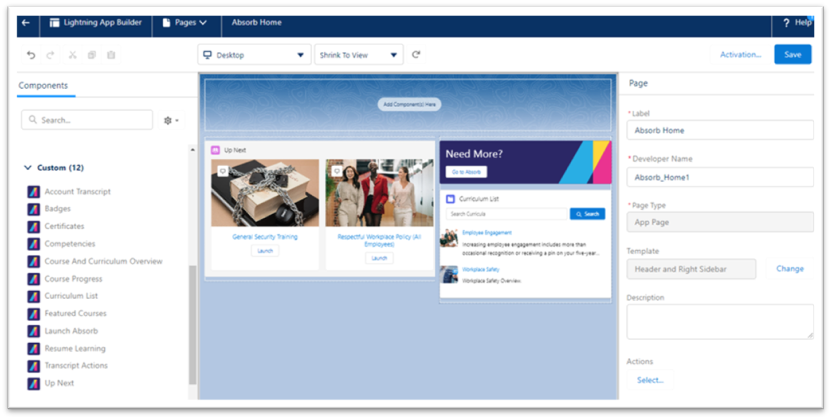 Absorb LMS App for Salesforce - Learning Management System Connector