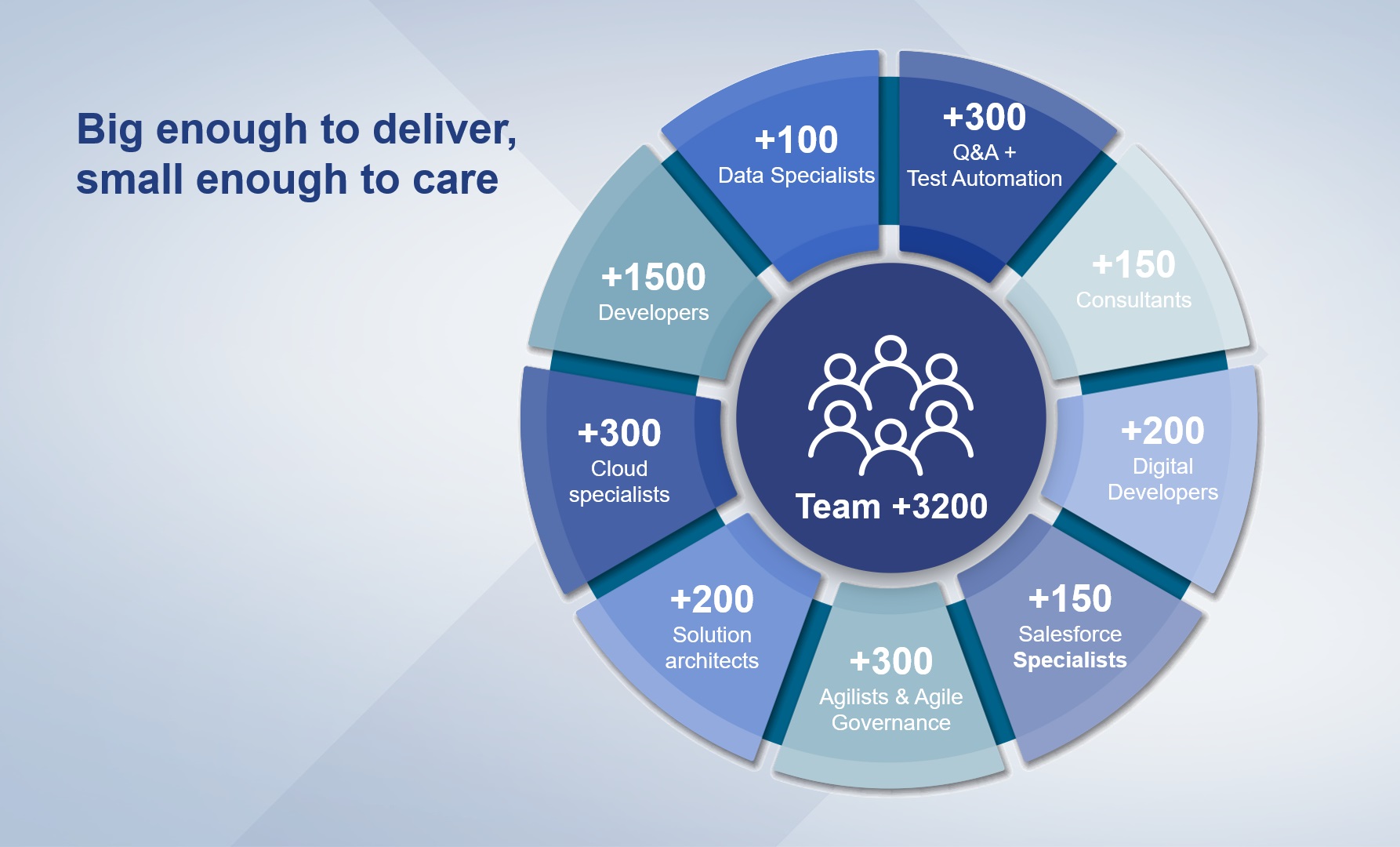 big enough to deliver small enough to care