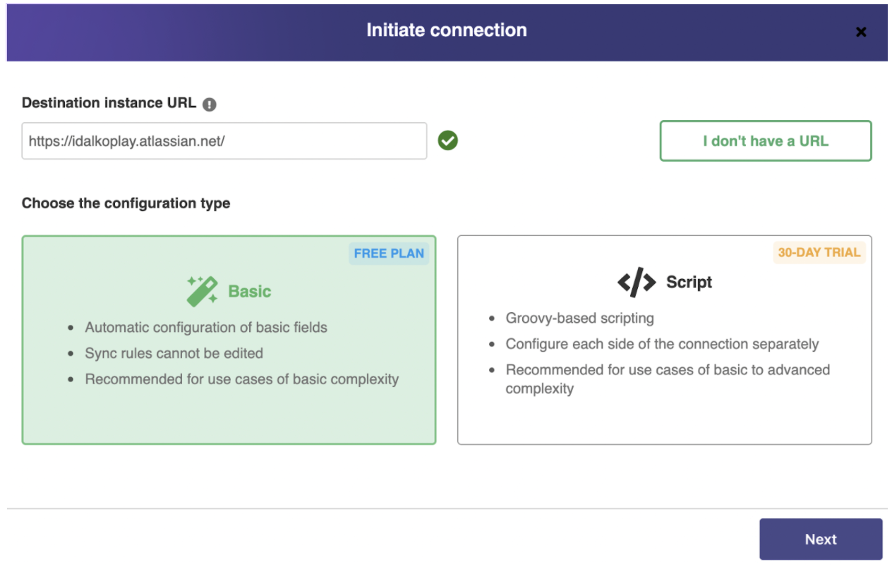 check if exalate is installed on the destination instance and choose ...