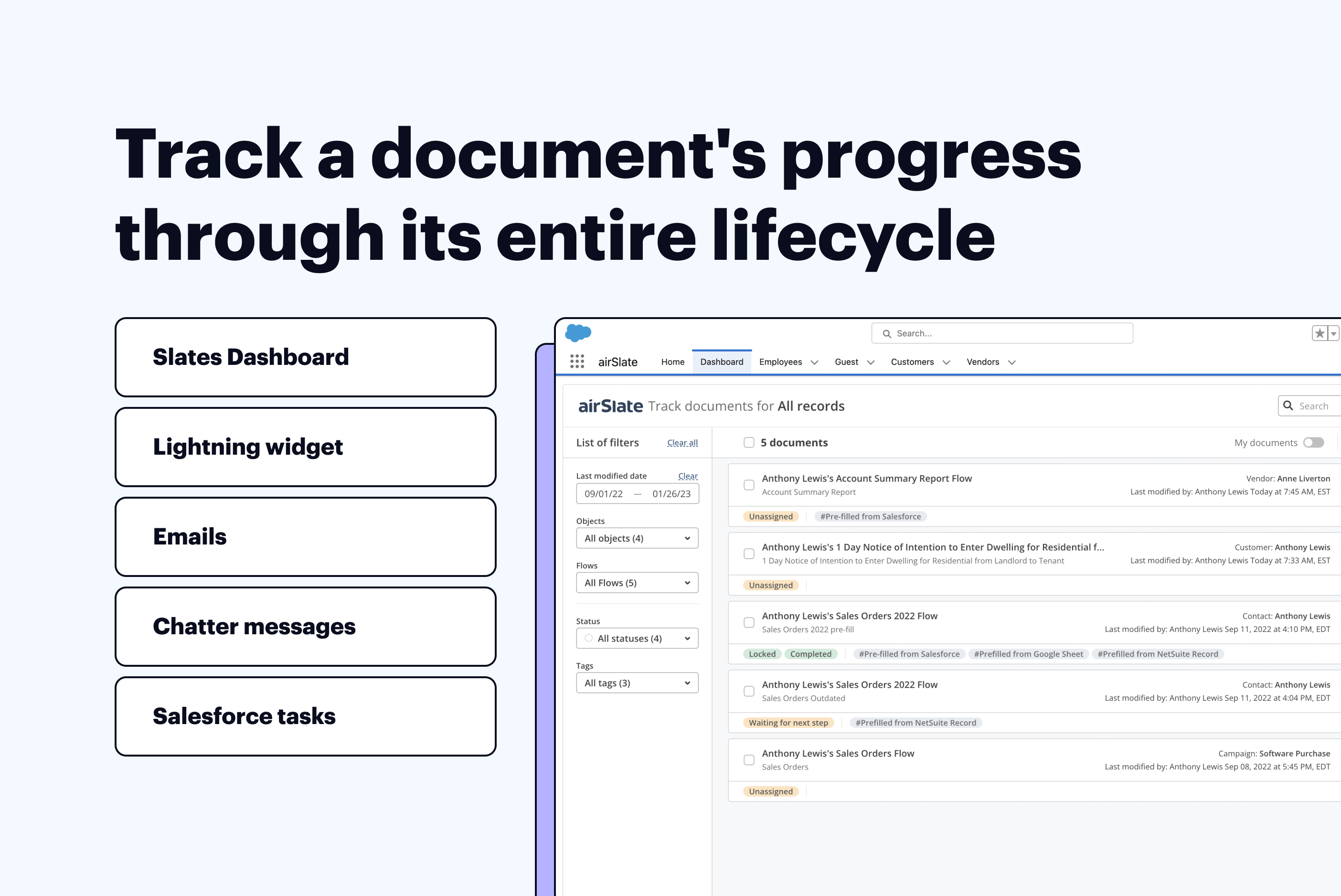 track a document s progress through its entire lifecycle