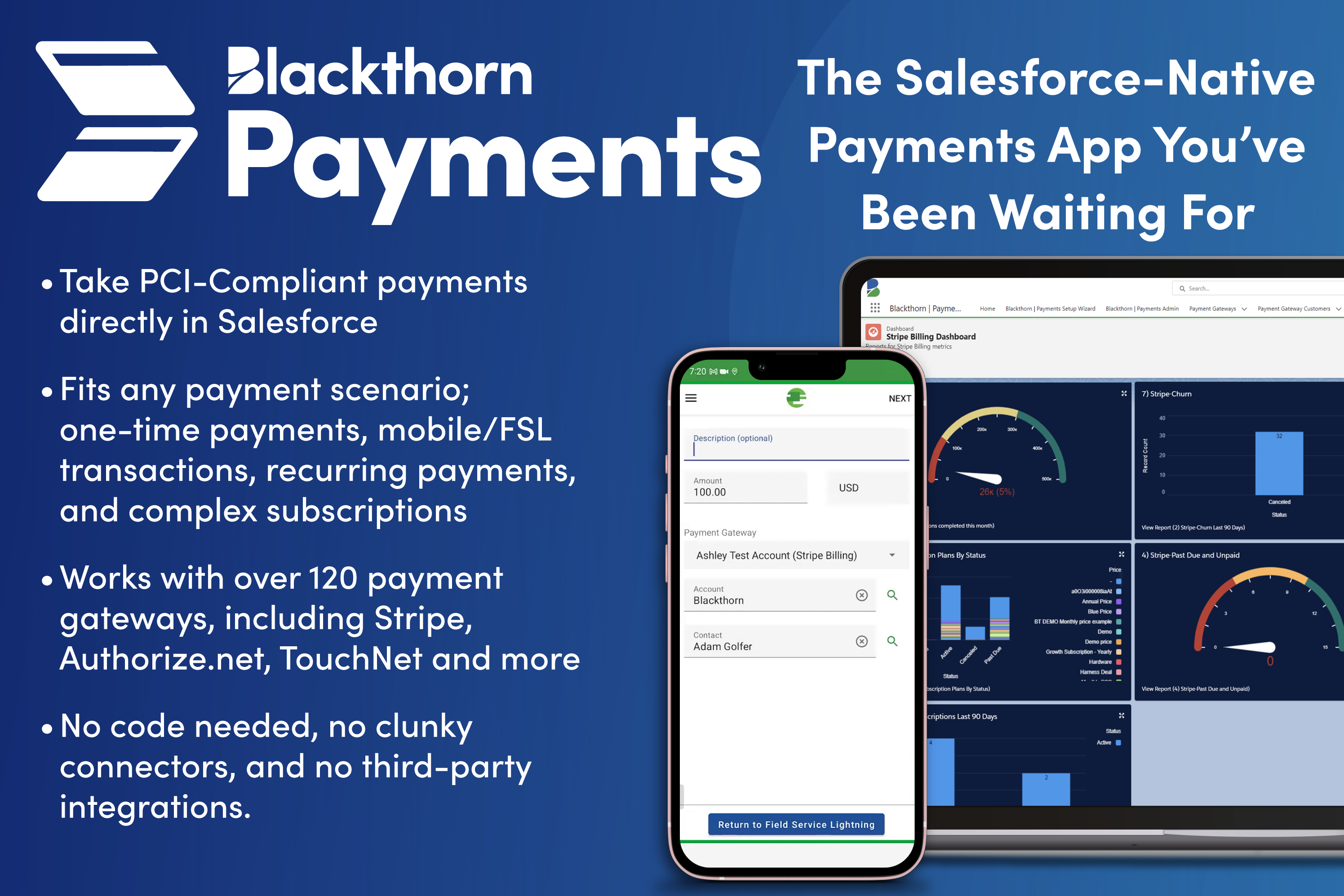 blackthorn payments salesforce native payment processing