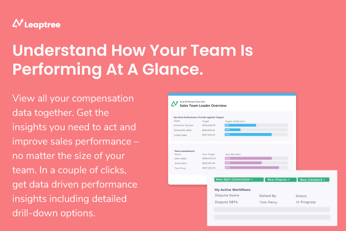 salesforce native sales commissions management leaptree