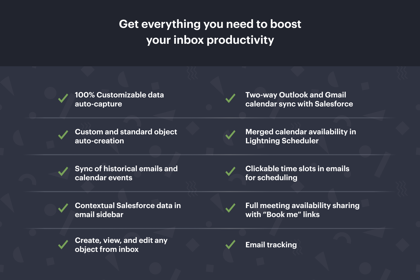secure inbox to salesforce integration for financial vertical revenue grid